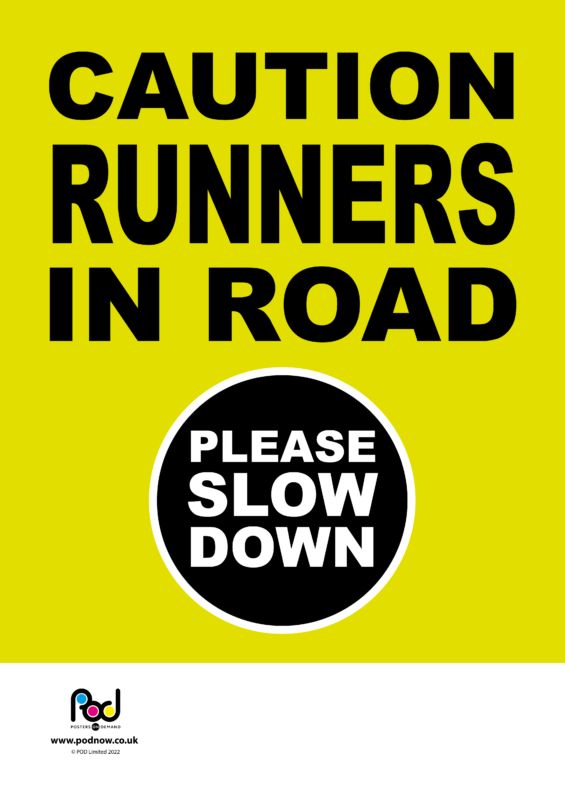 Caution - Runners | POD | Posters On Demand