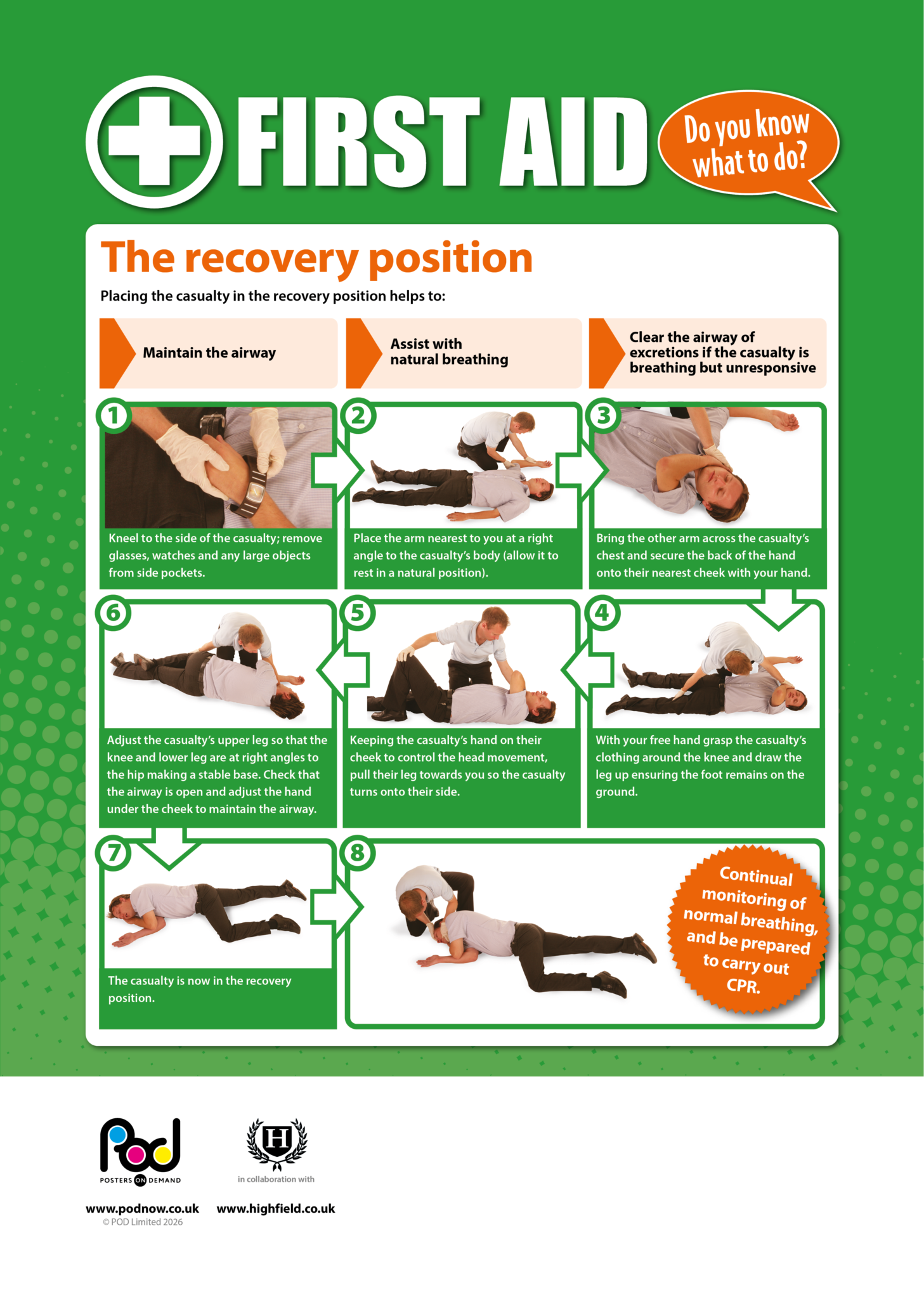 The recovery position | POD | Posters On Demand